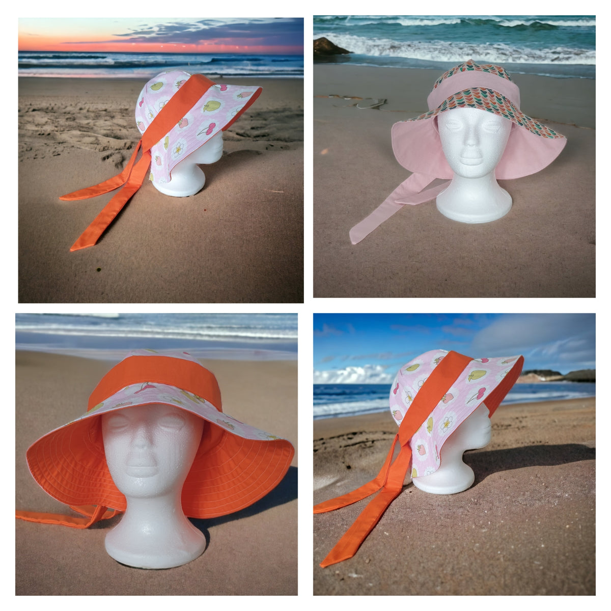 Easy Sun Hat Sewing Pattern for Summer - MARY Large Brim Sun Hat ...
