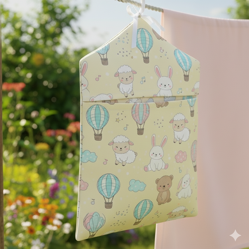 Easy Unlined Peg Bag Beginner Sewing pattern | Simple Project for ...