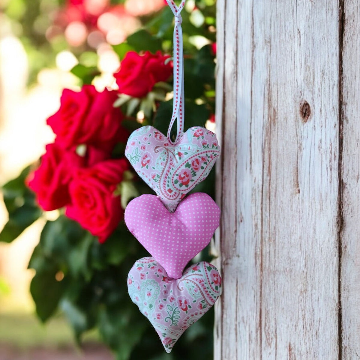 Easy Hanging Hearts Beginner Sewing Pattern - Happy Days Sewing – Happy ...