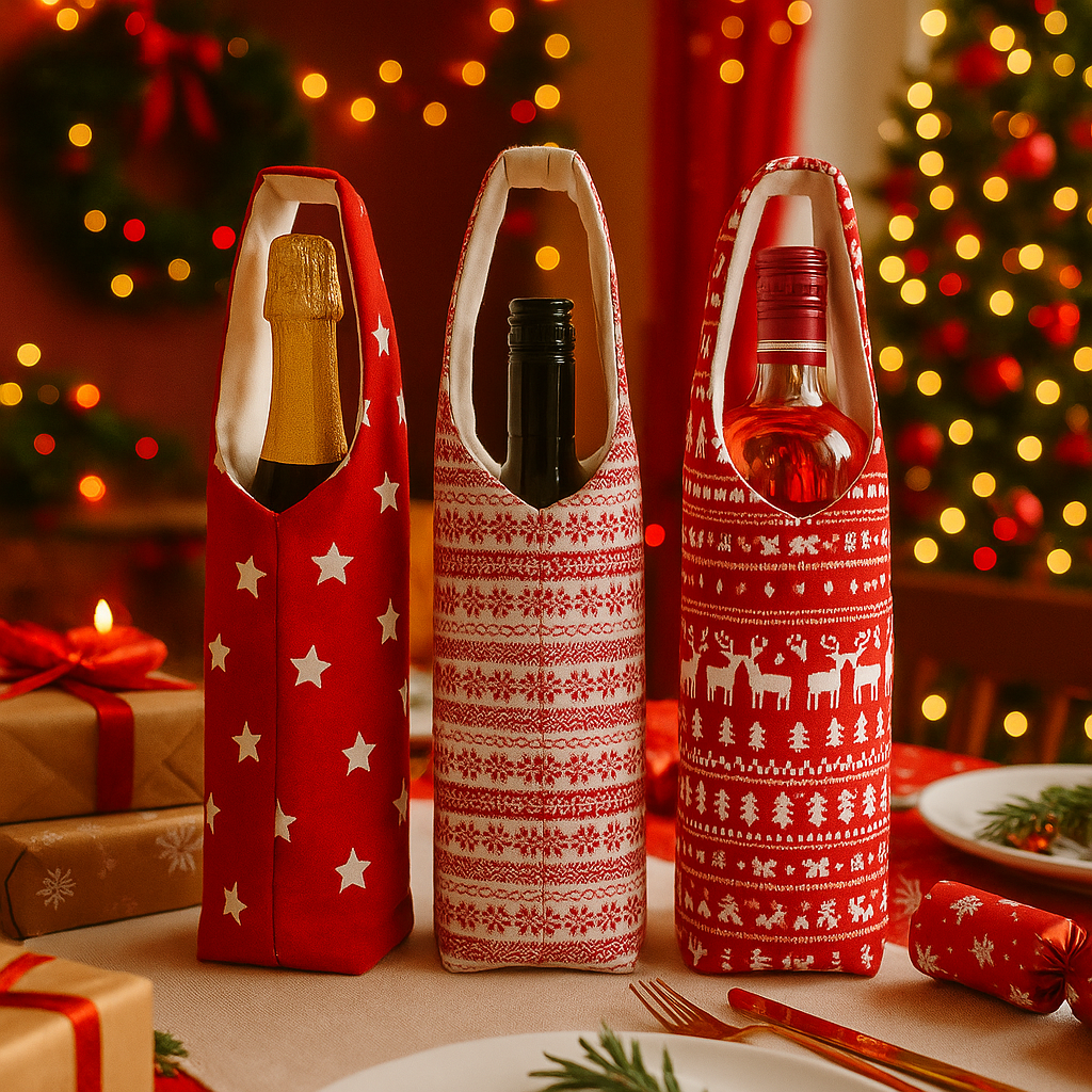 BERNIE Wine Bottle Bag Beginner Sewing Pattern - Easy DIY Project ...